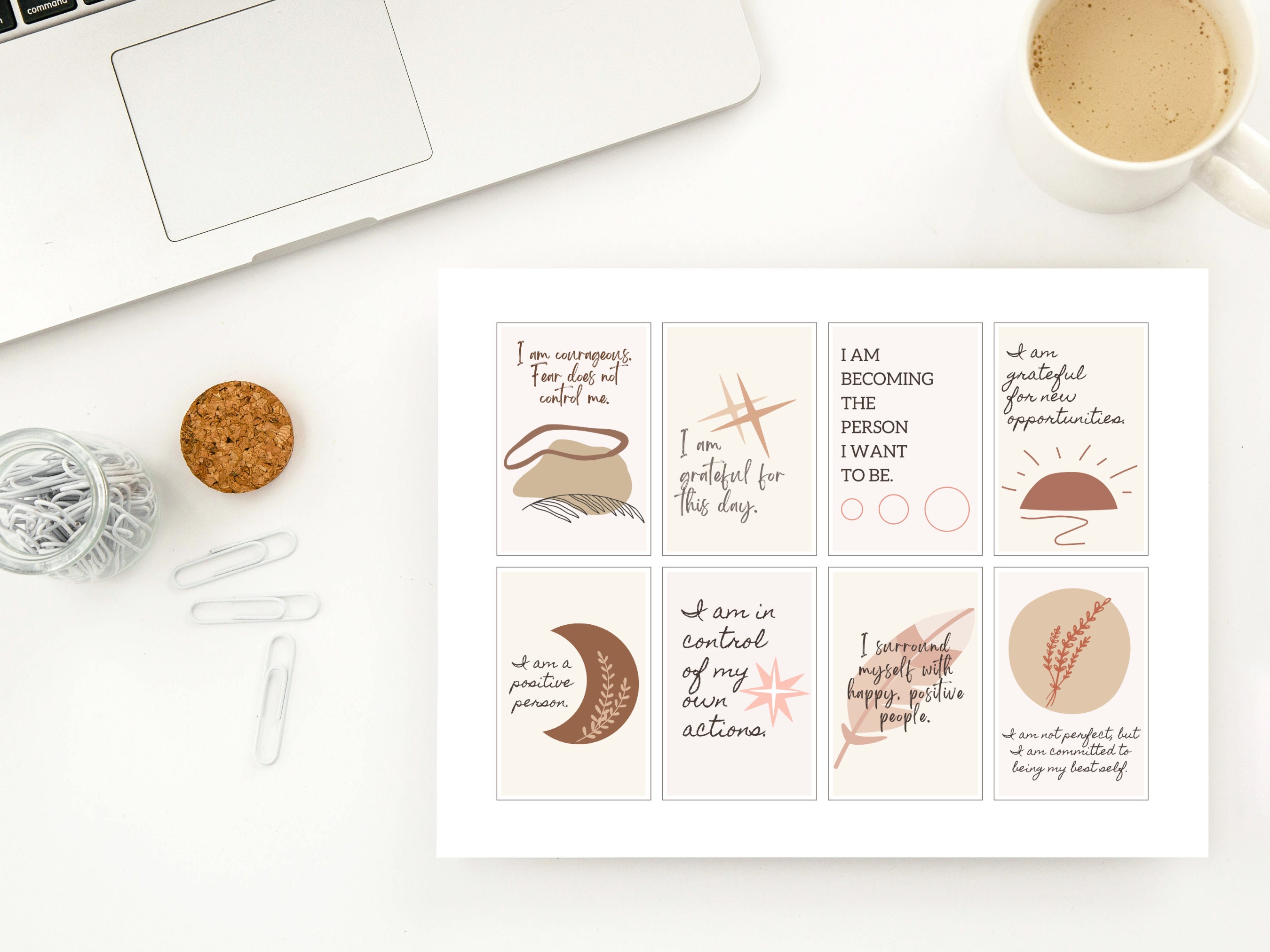 Boho Affirmation Cards BOHO Motivational Cards Printable - Etsy Canada