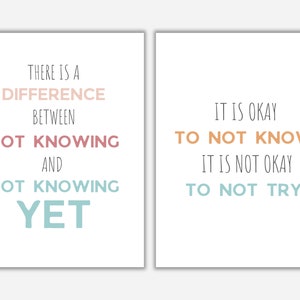 Growth Mindset Classroom Printable Posters, Growth Mindset Posters ...