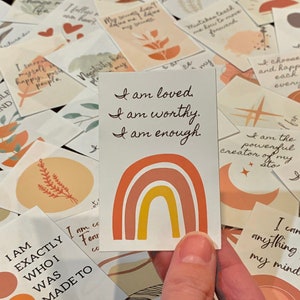 Boho Affirmation Cards, BOHO Motivational Cards, Printable Affirmations, Manifestation Cards ...