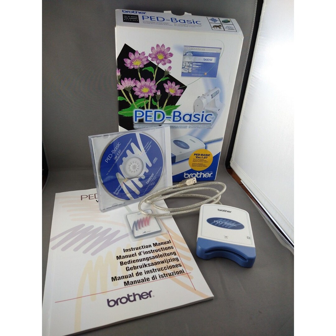 Brother Ped-basic Embroidery Design Kit Complete Transfer Box, USB ...