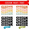 Custom Wavy Letters Svg, Custom Order Svg, Wavy Stacked Svg, Colorful ...