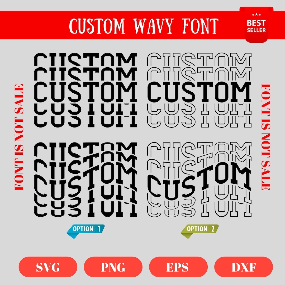Custom Wavy Letters Svg Png, Font Svg, Custom Order Svg, Wavy Stacked Svg, Stacked Wavy Letters ...