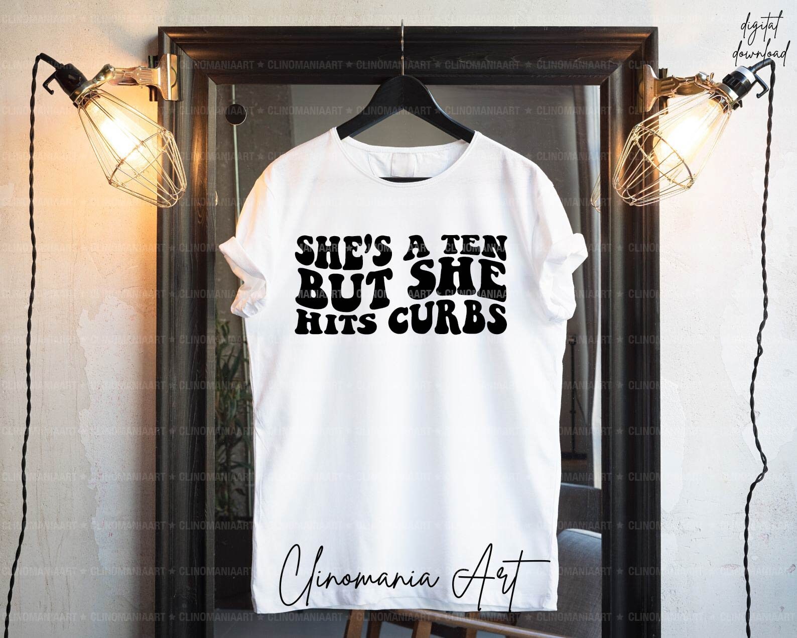 She's A Ten but She Hits Curbs Svg Funny Adult Svg Funny - Etsy