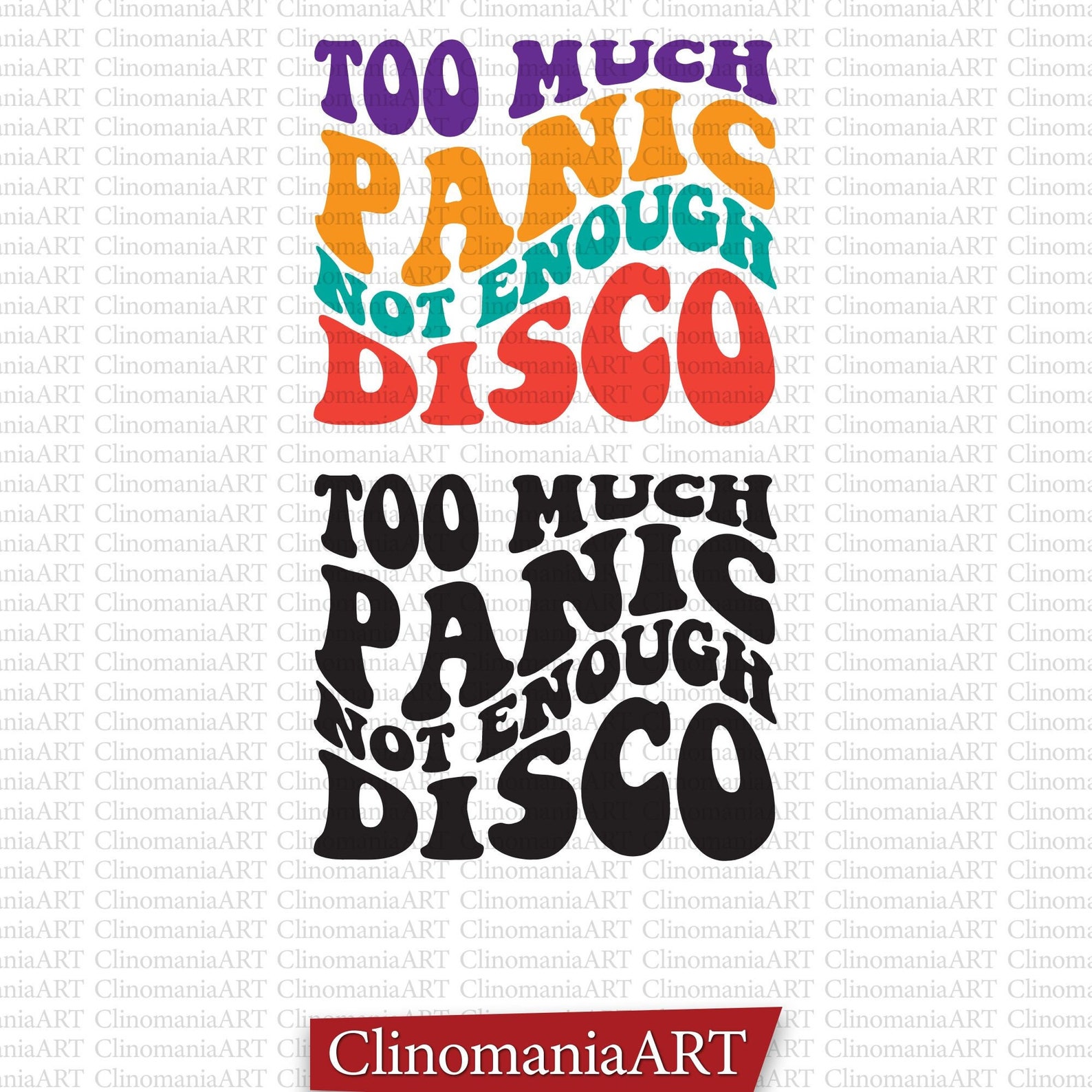 Too Much Panic Not Enough Disco Svg, Disco Dancing Svg, Disco Saying ...