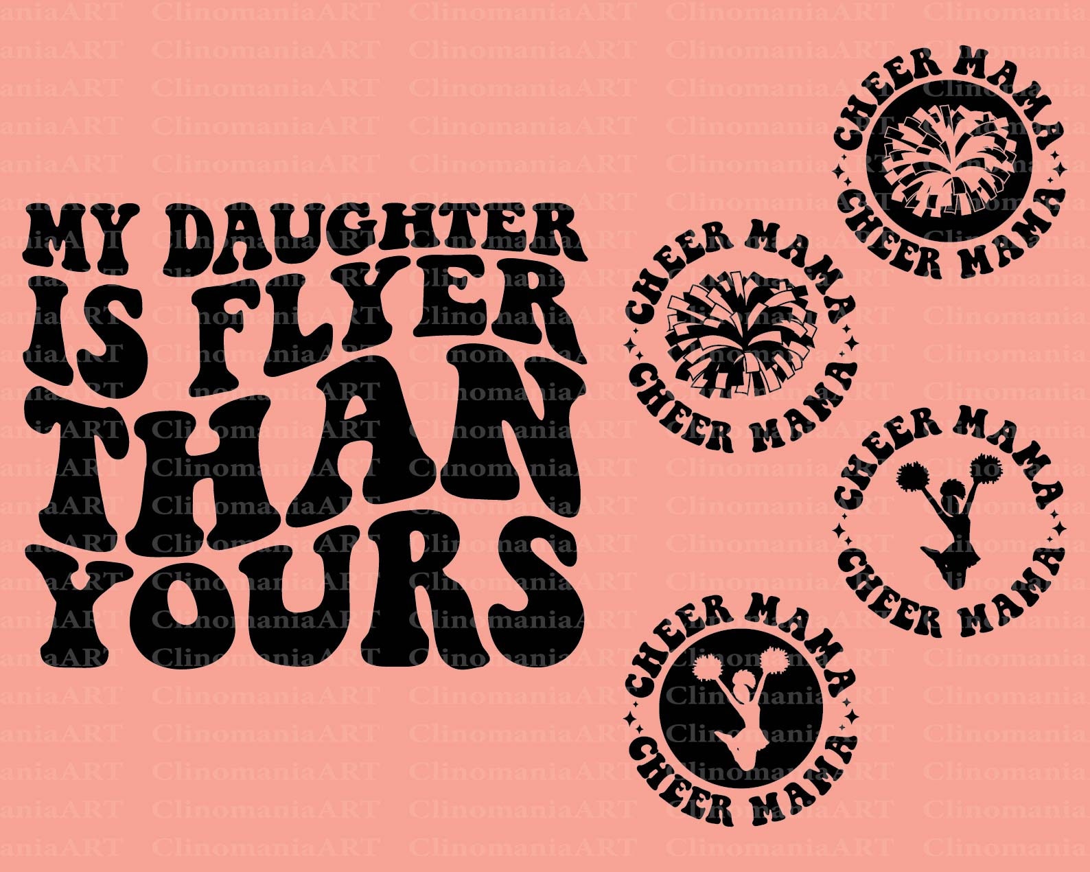 My Daughter is Flyer Than Yours Svg, Trendy Vibes Svg, Cheer Mama Svg ...
