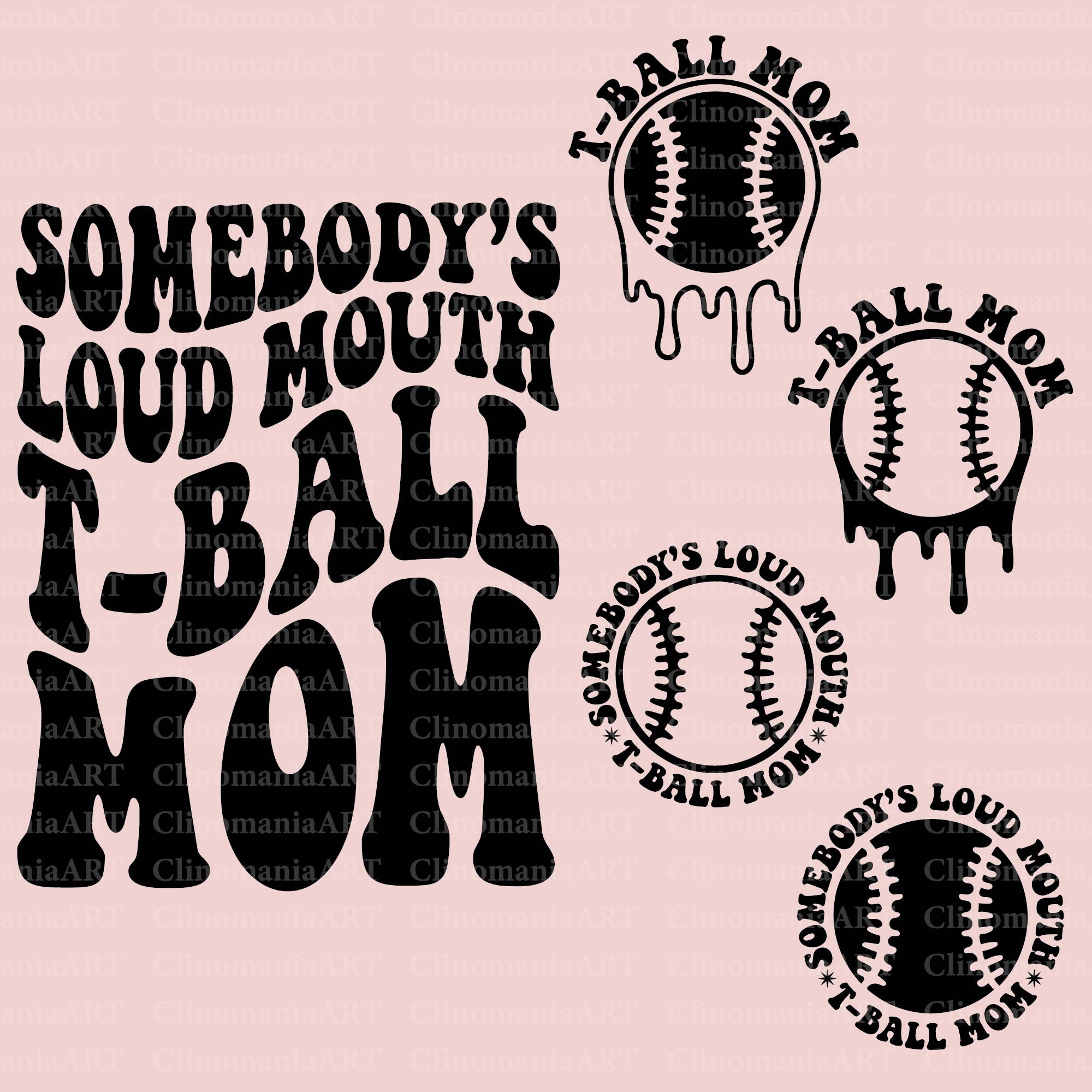 Somebodys Loud Mouth T Ball Mom Svg T Ball Mom Svg Etsy