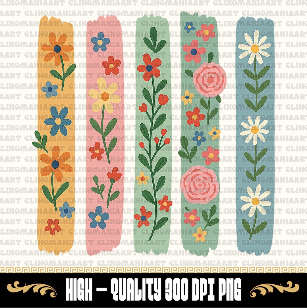 Floral Brushstroke Png, Boho Flowers Png, Floral Doodle Png, Summer ...