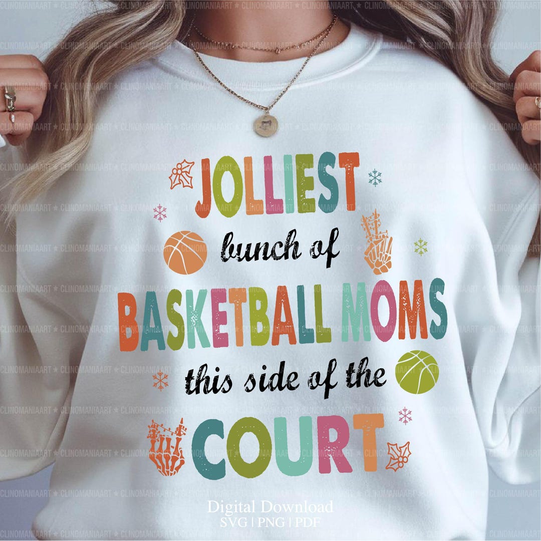 Jolliest Bunch of Court Svg, Basketball Mom Svg, Funny Christmas Svg ...
