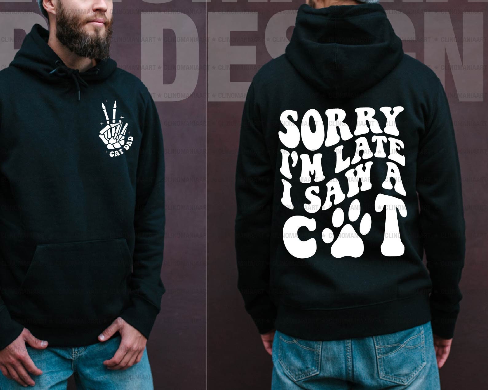 Sorry I'm Late I Saw Cat Svg, Cat Dad Svg, Cat Lover Svg, Cat Paw Svg ...