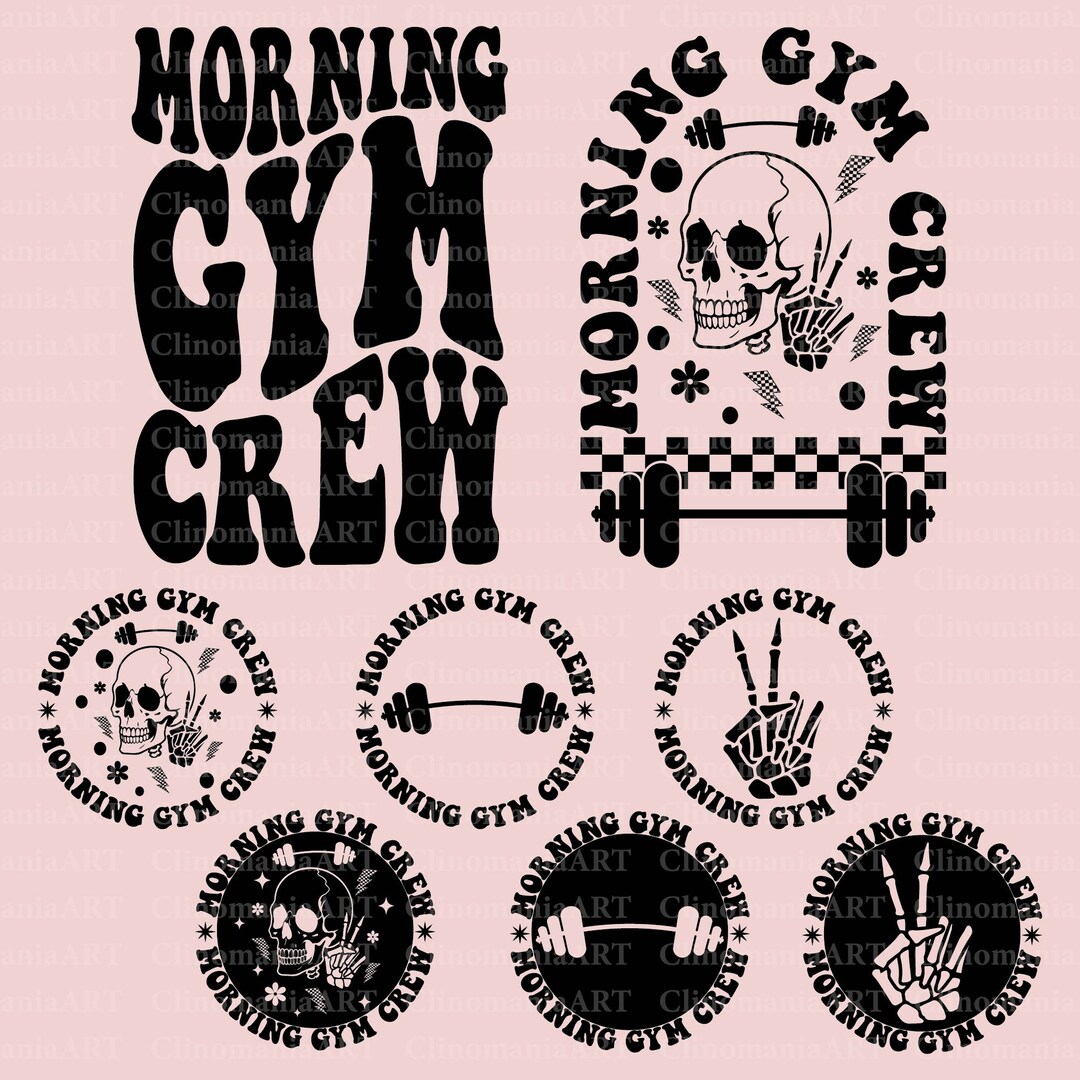 Morning Gym Crew Svg, Funny Training Svg, Bodybuilding Svg, Fitness Svg ...
