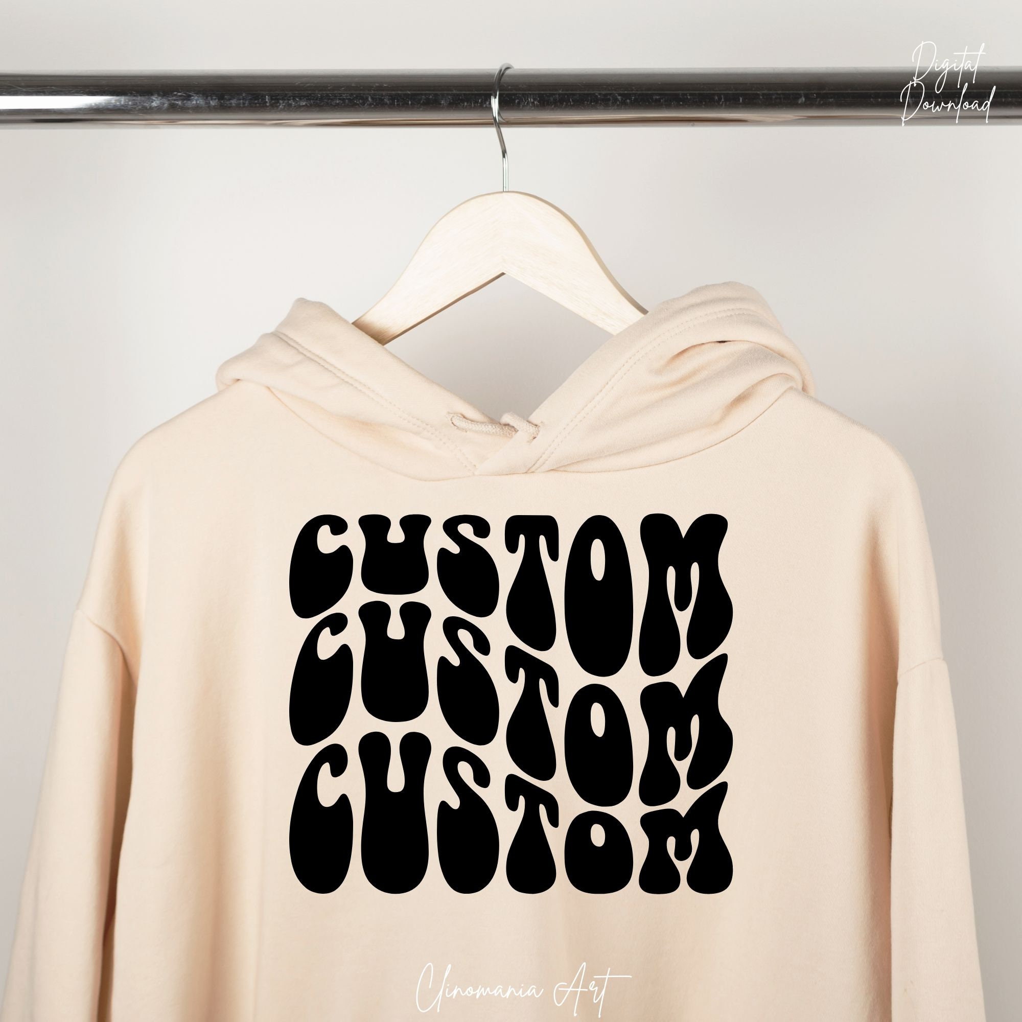 Custom Wavy Letters Svg Png Custom Order Svg Wavy Stacked - Etsy