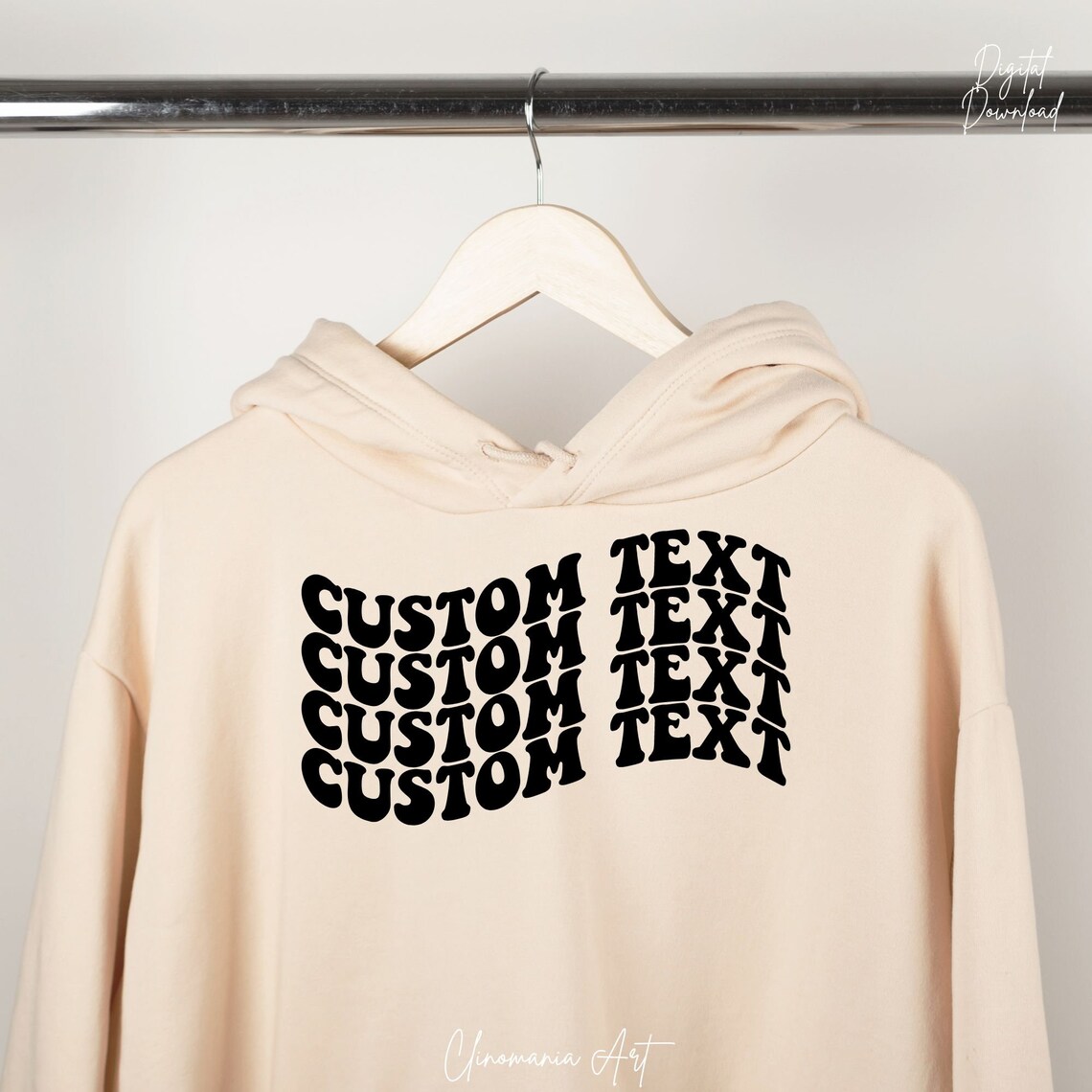 Custom Text Svg Custom Wavy Letters Svg Png Custom Order - Etsy