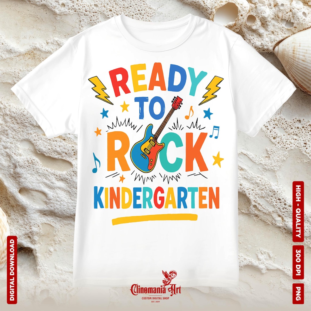 Ready to Rock Kindergarten Png, Back to School Png, First Day of School ...