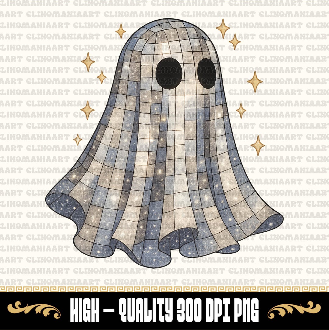 Disco Ghost Png, Glitter Ghost Png, Spooky Season Png, Retro Halloween ...