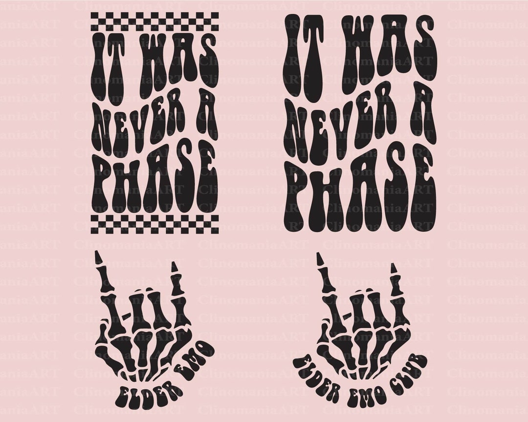 Elder Emo Svg, It Was Never A Phase Svg, Emo Girl Svg, Millennial Svg ...