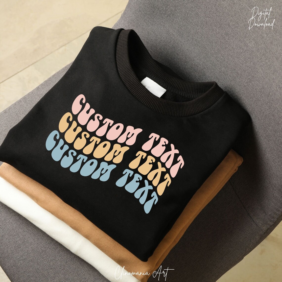 Custom Text Svg Custom Wavy Letters Svg Png Custom Order - Etsy