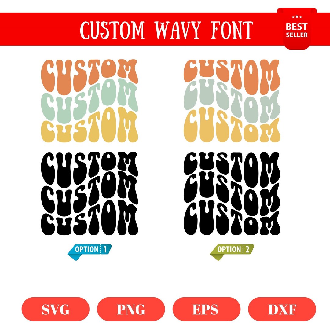 Letras onduladas personalizadas Svg Png, Orden personalizada Svg, Svg ...
