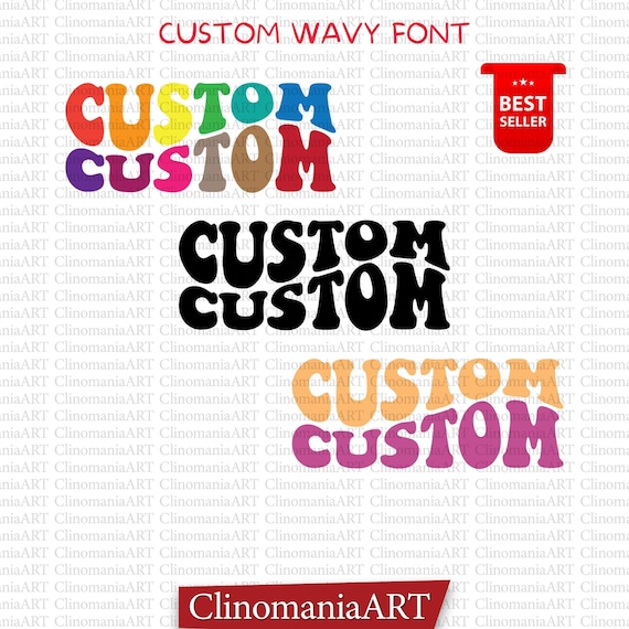 Custom Wavy Letters Svg Custom Order Svg Wavy Stacked Svg - Etsy