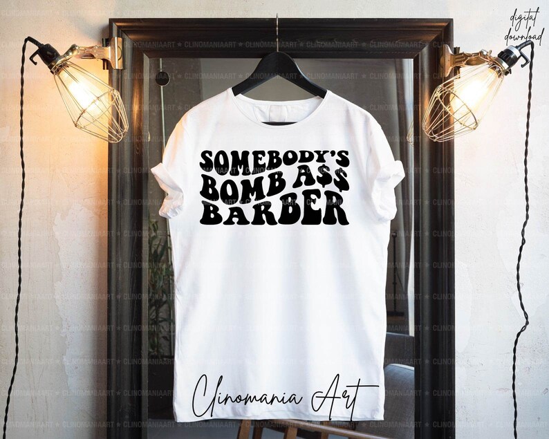 Somebody's Bomb Ass Barber Svg Funny Barber Shirt Bomb - Etsy
