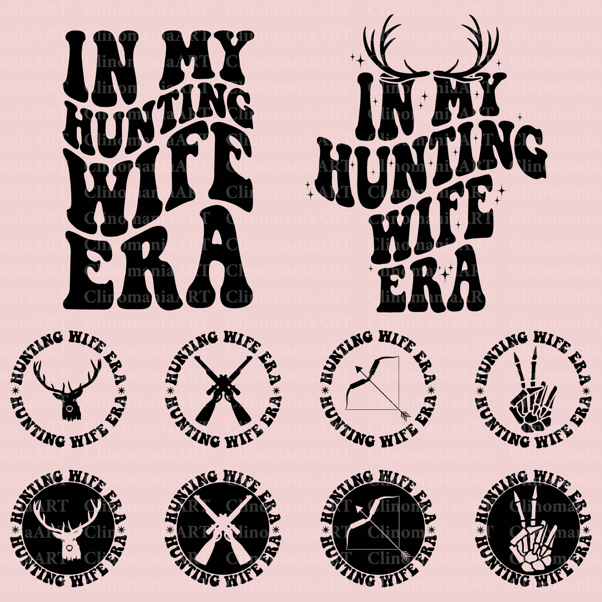 In My Hunting Wife Era Svg, Hunting Season Svg, Funny Wife Svg, Deer ...