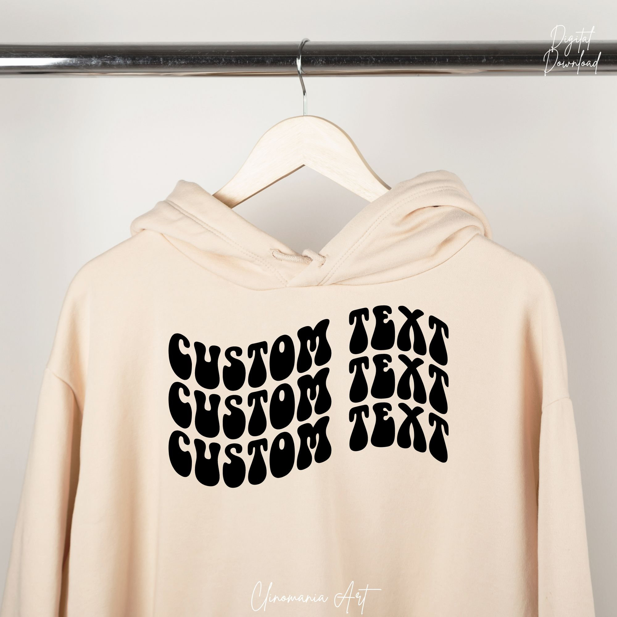 Custom Text Svg Custom Wavy Letters Svg Png Custom Order - Etsy