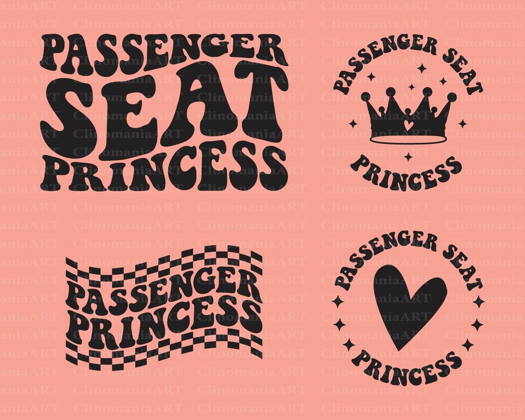 Passenger Seat Princess Svg, Girlfriend Svg, Car Decal Svg, Summer Trip ...
