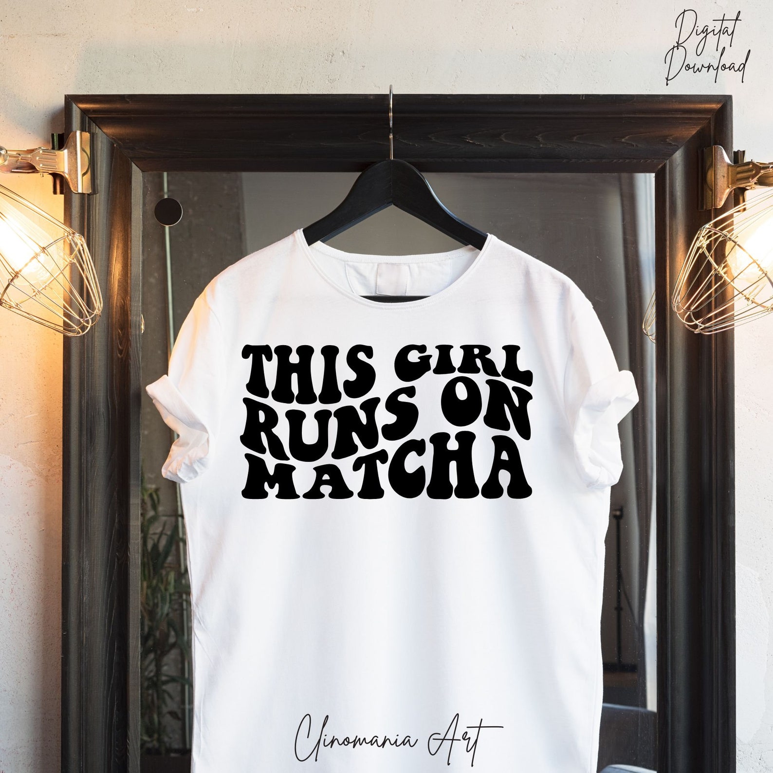 This Girl Runs on Matcha Svg Matcha Svg Tea Lover Svg - Etsy