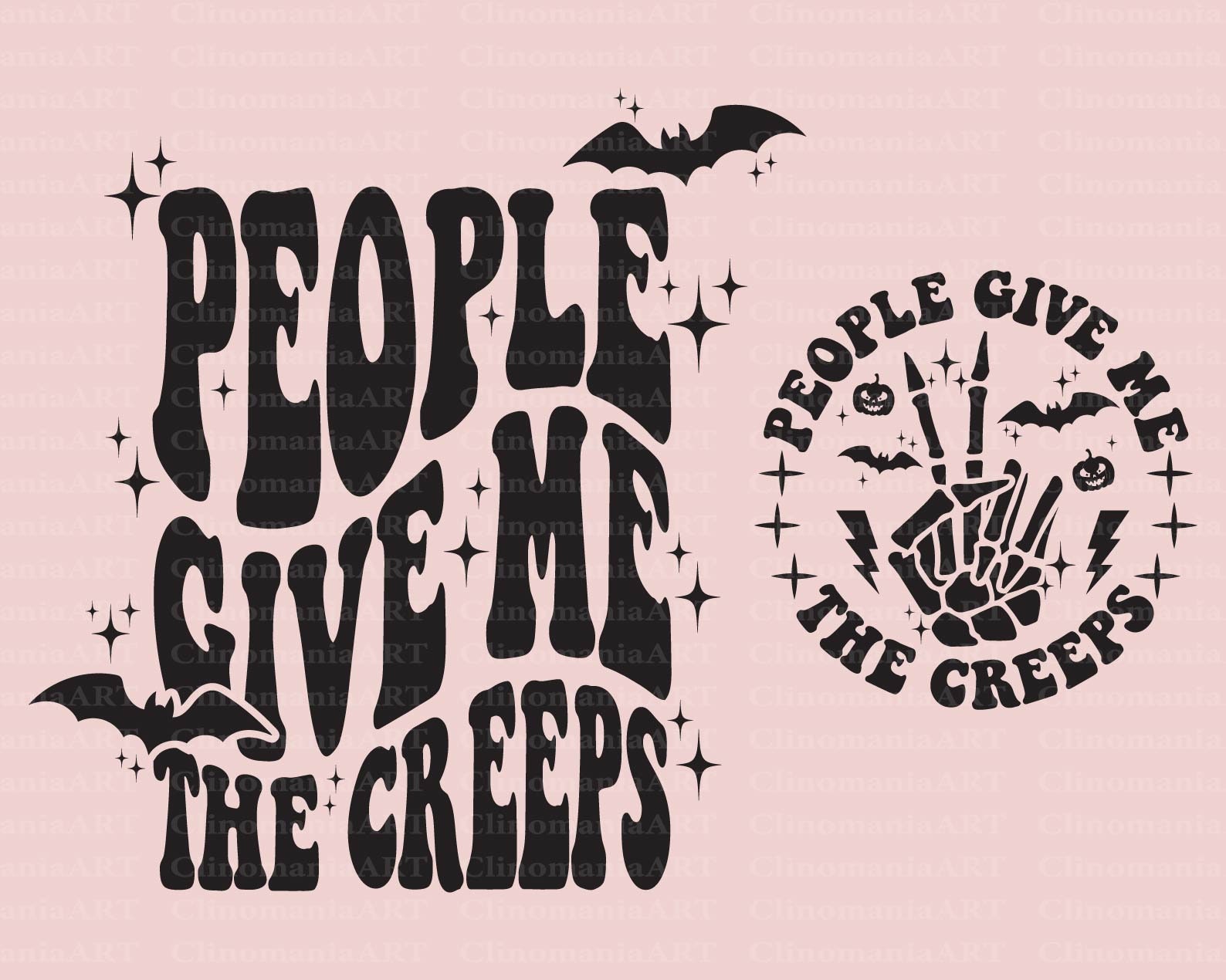 People Give Me the Creeps Png, Halloween Design Svg, Skeleton Design ...