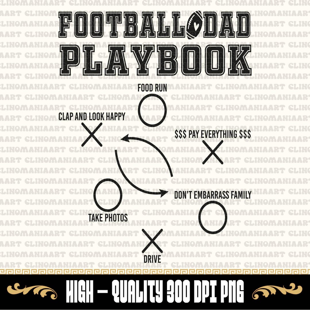Football Dad Playbook Svg, Football Dad Svg, Football Lover Svg ...