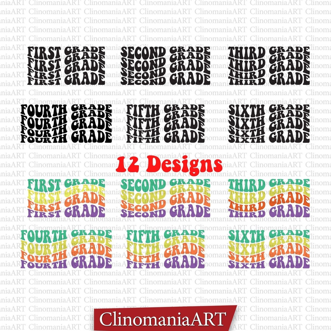 School Grade Bundle Svg 12 Grades Svg Back to School Svg - Etsy