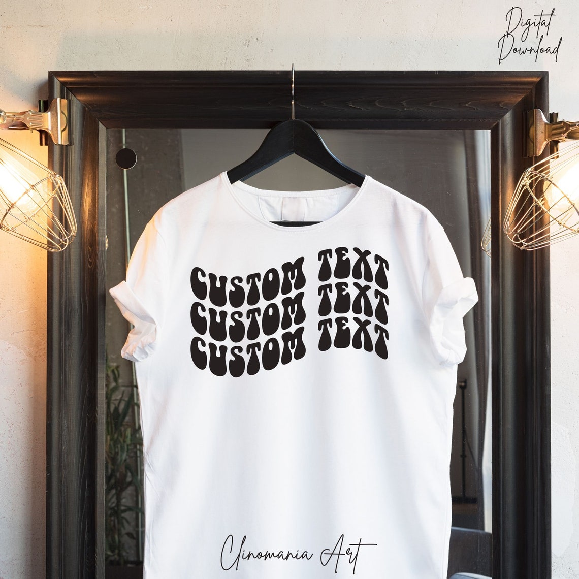 Custom Text Svg Custom Wavy Letters Svg Png Custom Order - Etsy