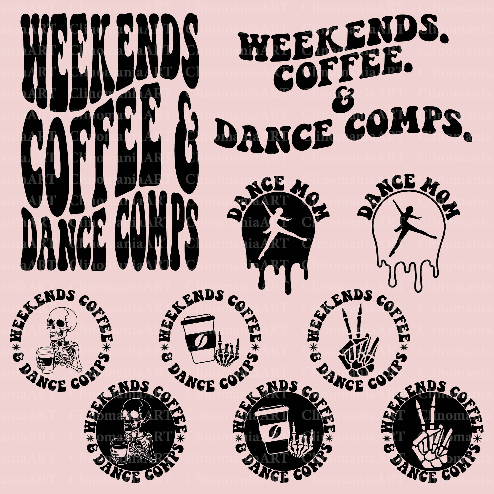 Weekends Coffee and Dance Comps Svg, Dance Competition Svg, Dance Comp ...