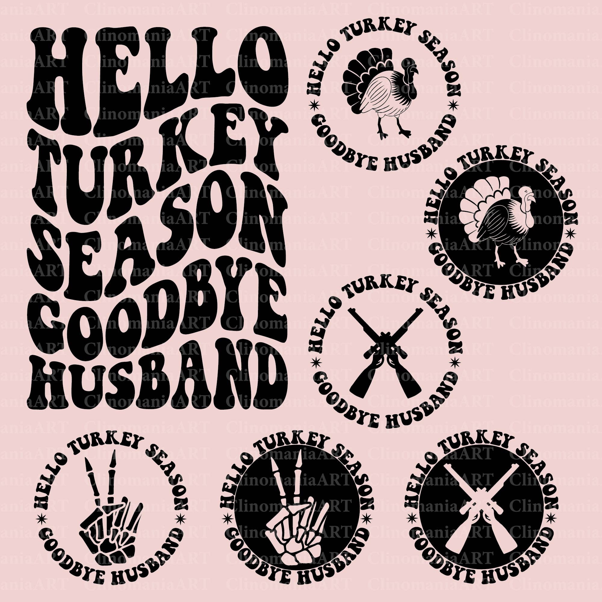 Hello Turkey Season Goodbye Husband Svg Turkey Season Svg - Etsy