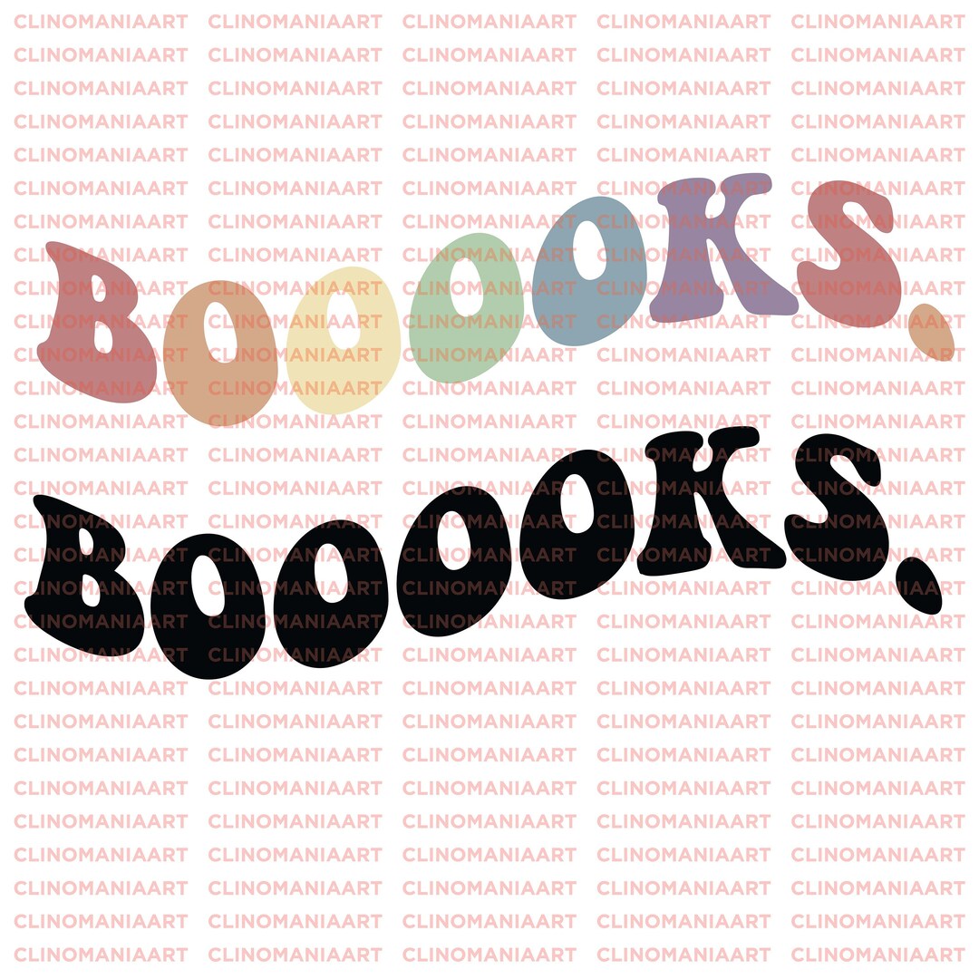 Booooks Svg Books Svg Book Lover Svg Teacher Halloween Svg - Etsy