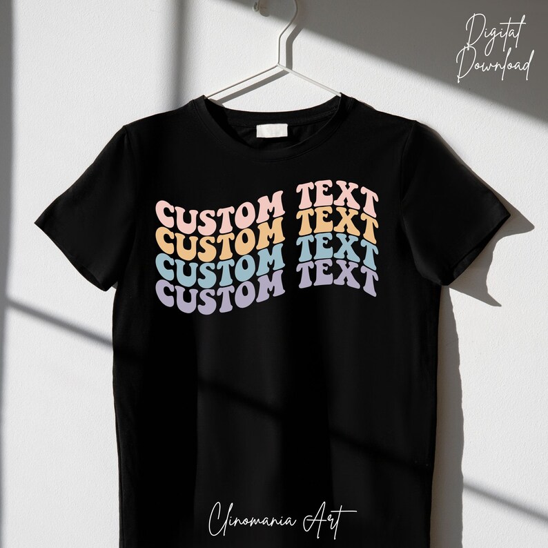 Custom Text Svg Custom Wavy Letters Svg Png Custom Order - Etsy