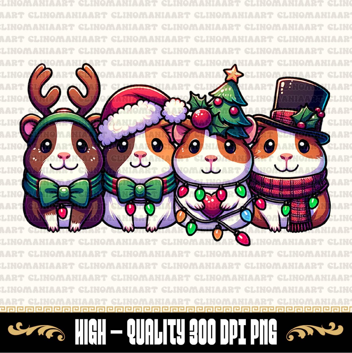 Christmas Guinea Pigs Png, Merry Pigmas Png, Funny Christmas Png ...