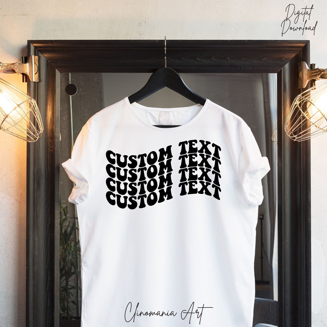 Custom Text Svg Custom Wavy Letters Svg Png Custom Order - Etsy