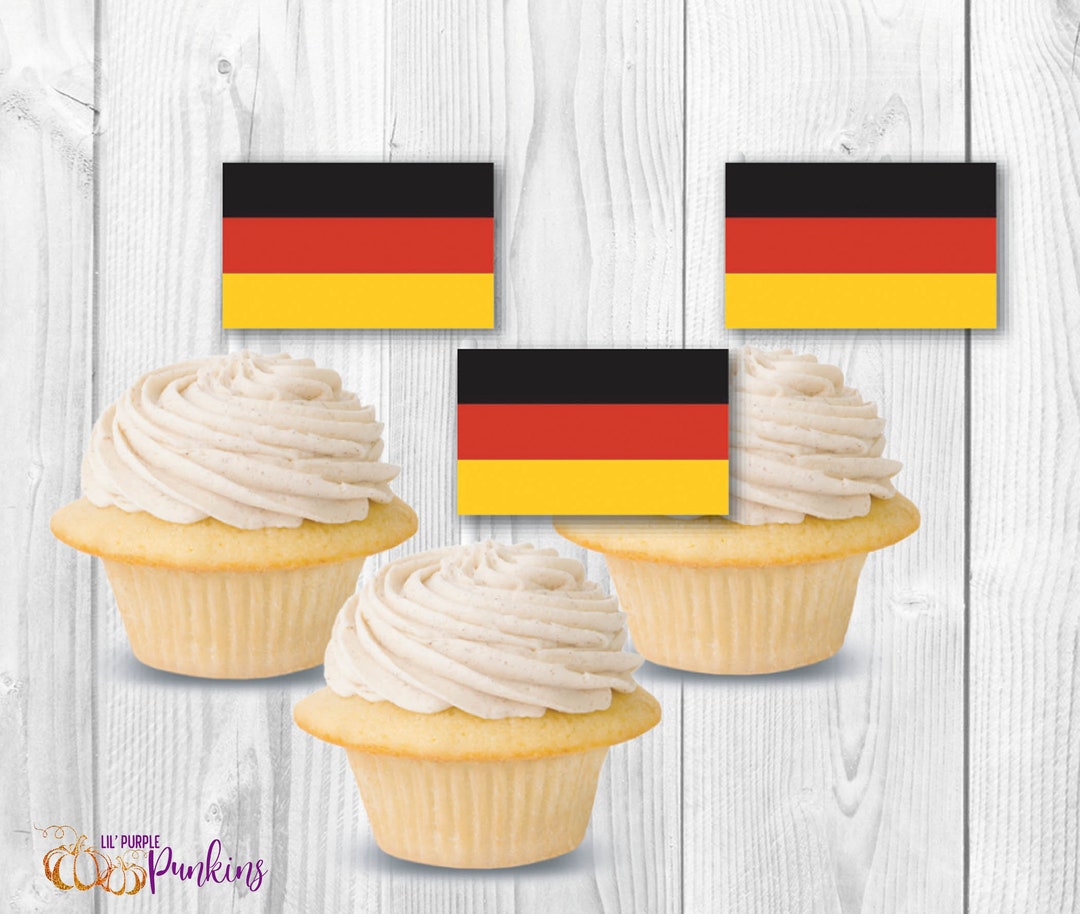 Germany Flag Cupcake Toppers, Instant Download, Digital PDF File - Etsy