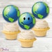 Earth Day, Planet Earth, Cupcake Toppers, Instant Download, Digital PDF ...