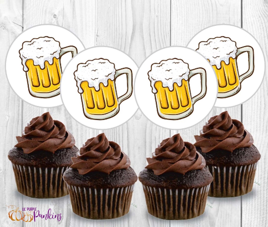 Beer Mug Cupcake Toppers, Instant Download, Digital PDF File - Etsy