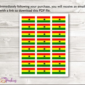 Ghana Flag Cupcake Topper, Instant Download, Digital PDF File - Etsy
