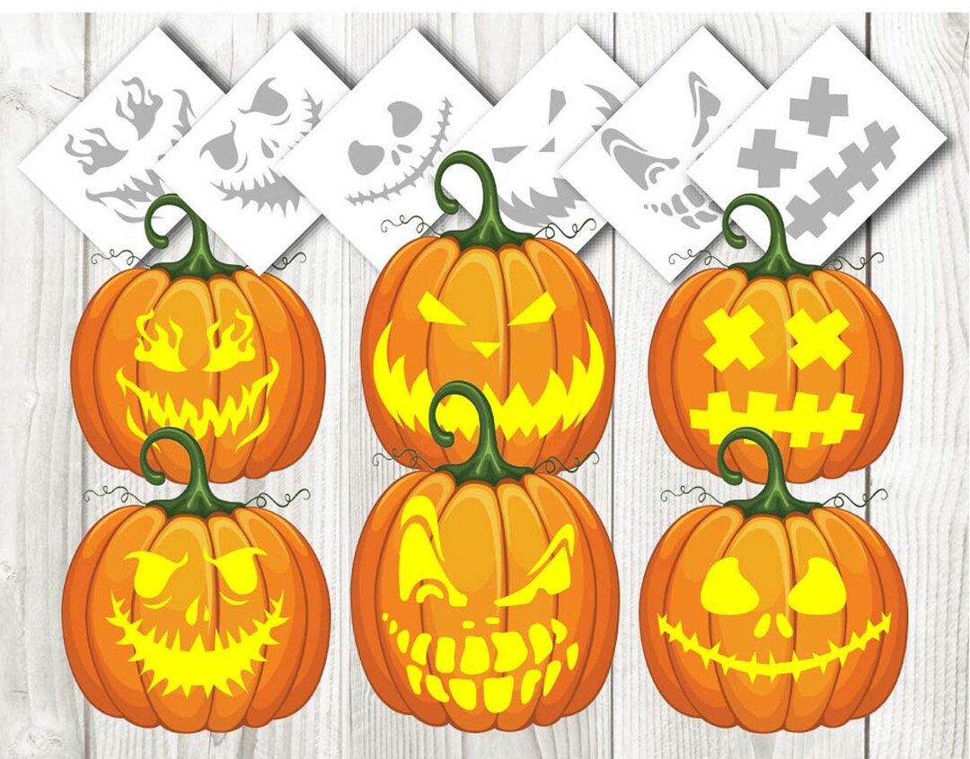 Jack-o-lanterns of Halloween, Pumpkin Carving, Stencil, Templates ...