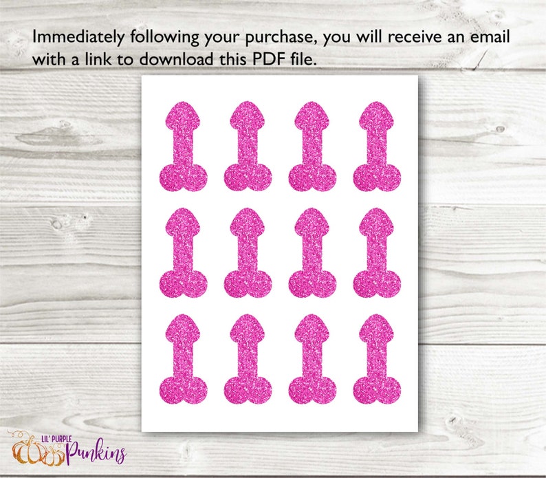 Pink Glitter Penis Cupcake Topper Confetti Stagette Stag - Etsy