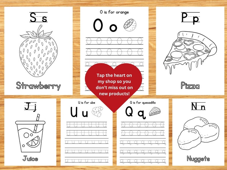 Food Alphabet Coloring Pages, Jumbo Coloring for Preschoolers, ABC ...
