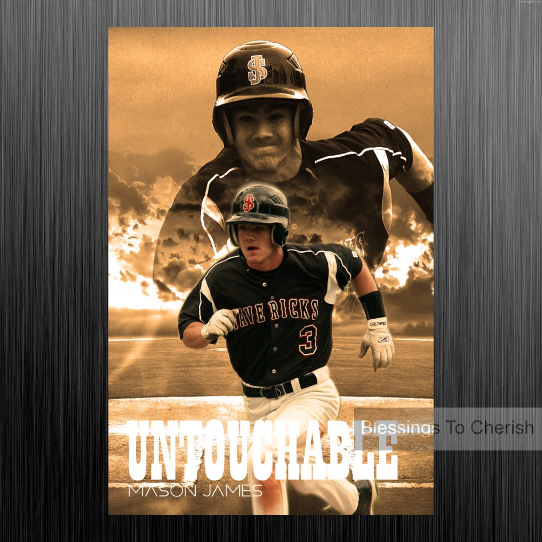 Custom Professional Baseball Movie Poster Style Art Print Made From ...