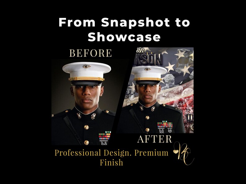 Custom Military Photo Poster: Personalized U.S. Service Tribute - Etsy