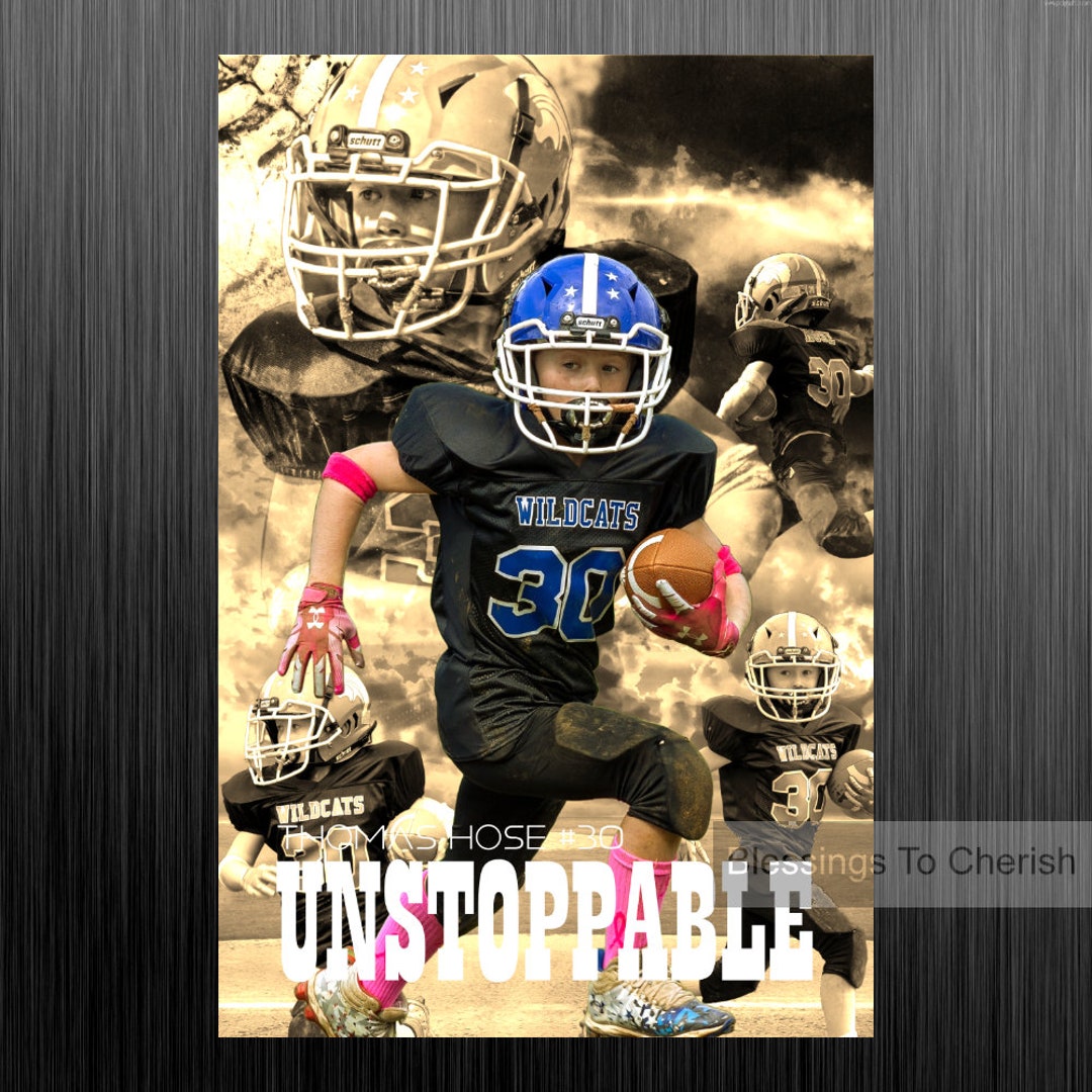 Custom Professional Movie Poster Style Football Poster Made From Your ...