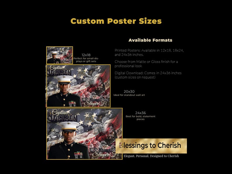 Custom Military Photo Poster: Personalized U.S. Service Tribute - Etsy