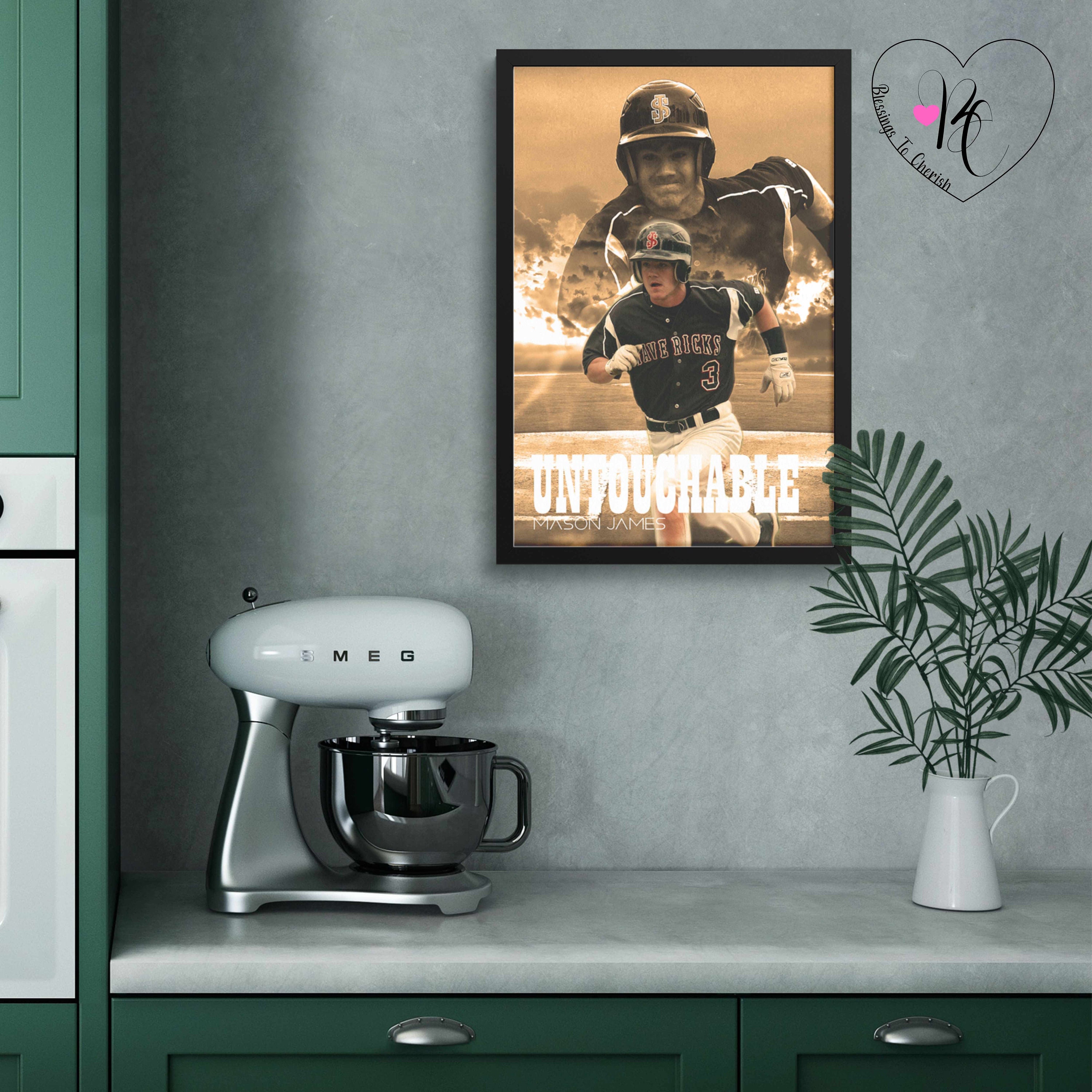 Custom Professional Baseball Movie Poster Style Art Print Made From ...