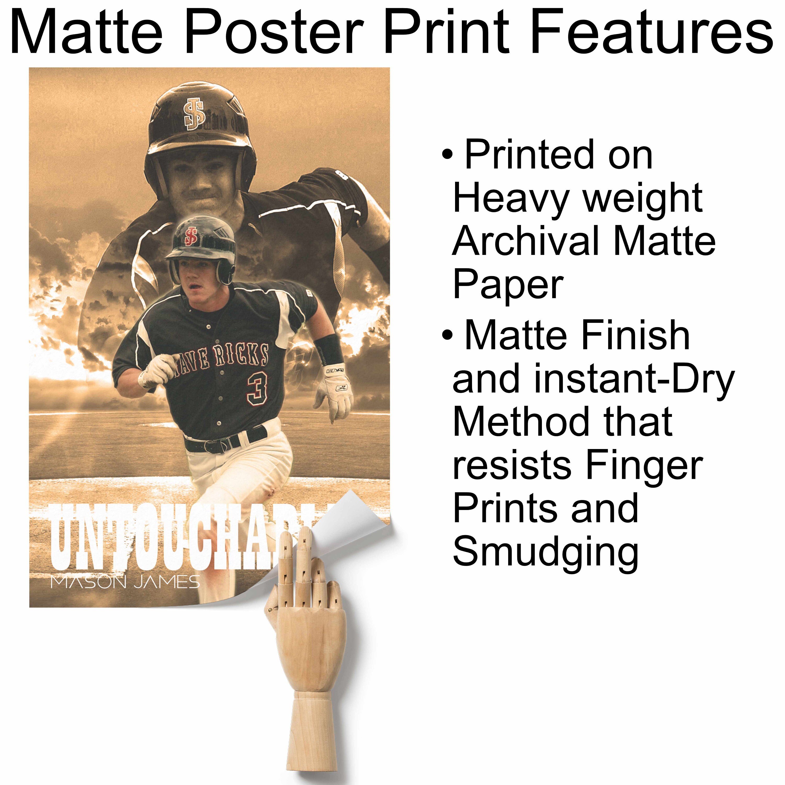 Custom Professional Baseball Movie Poster Style Art Print Made From ...